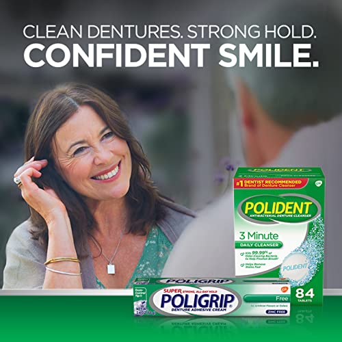 Super Poligrip Denture and Partials Adhesive Cream - 2x2.4 oz