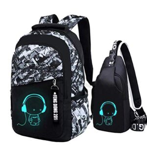 asge school backpack for boys print backpack teenagers nylon large school bag outdoor reflective daypack