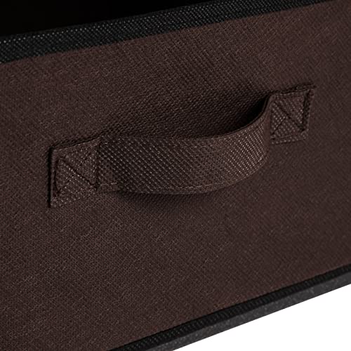 4-Tier Drawer Dresser for Bedroom, Clothes Organizer, Fabric Storage Tower for Clothing, Linens, Closet, Easy Assembly, Durable Materials (Dark Brown, Tall, 16.5x13.2x33.4 in)