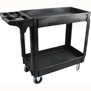 MaxWorks 80855 500-Pound Service Cart With Two Trays (40" x 17" Overall Dimensions)