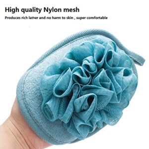 Amariver 3 Pack Bath Loofah Body Sponge Brushes Pouf Bath Mesh Brush Bath Shower Glove with Flower Bath Ball