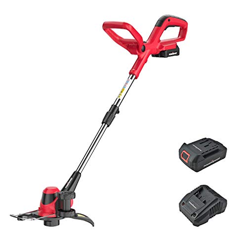 PowerSmart 20 Volt Lithium-Ion Cordless String Trimmer/Edger with Easy Feed, 24 x 9 x 6 inches, Includes One Battery & Charger,PS76110A