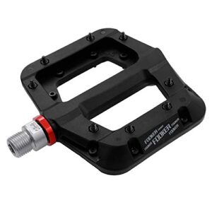 fooker mtb pedals mountain bike pedals 3 bearing non-slip lightweight nylon fiber bicycle platform pedals for bmx mtb 9/16"