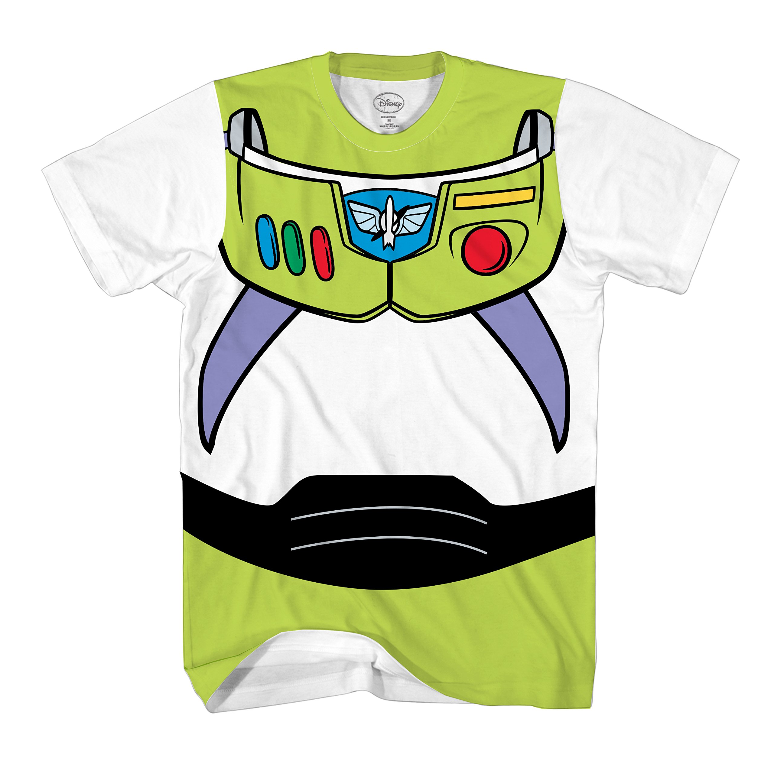 Toy Story Buzz Lightyear Astronaut Costume Adult T-Shirt(MD, White)