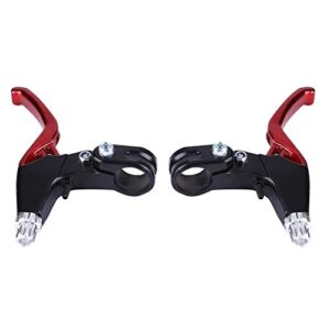 tbest bike brake levers bmx,evercross handbrake levers,1 pair ycle brake levers aluminium alloy cycling brakes handles 4 colors available (red) kids bicycle brake lever bmx brake lever