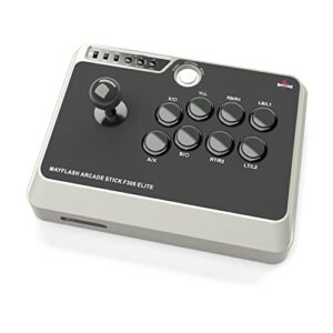 mayflash arcade stick f300 elite with sanwa buttons and sanwa joysticks for xbox series x, xbox one, ps4, ps3, windows, macos, steam deck, android, neogeo mini,sega mega drive, sega genesis