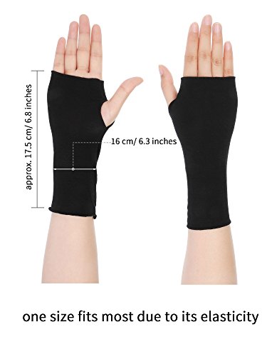 Bememo Fingerless Gloves Women UV Protection Gloves Wrist Length Cotton Gloves Sun Block Driving Gloves Unisex