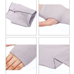 Bememo Fingerless Gloves Women UV Protection Gloves Wrist Length Cotton Gloves Sun Block Driving Gloves Unisex