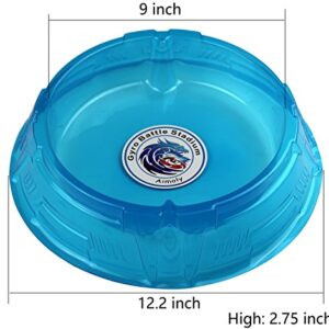 Aimoly Stadium Battle Arena Training Ground Super Vortex Attack Type for Beyblade Battling Game (Circular Blue)