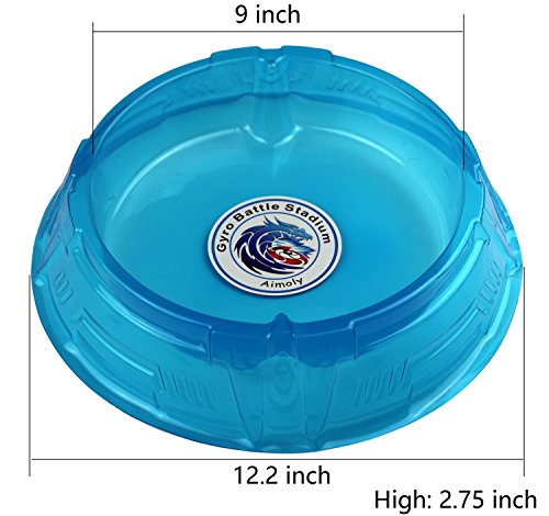 Aimoly Stadium Battle Arena Training Ground Super Vortex Attack Type for Beyblade Battling Game (Circular Blue)