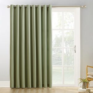 sun zero easton extra-wide blackout grommet sliding patio door curtain panel