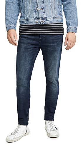 Calvin Klein Men's Skinny Fit Jeans, Boston Blue/Black, 31W x 32L