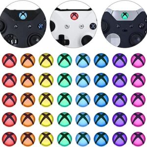 eXtremeRate Custom Home Guide Button LED Mod Stickers for Xbox Series X/S, Xbox One Elite V1/V2, Xbox One S/X, Xbox One Standard Controller with Tools Set - 40pcs in 8 Colors