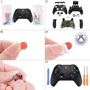 eXtremeRate Custom Home Guide Button LED Mod Stickers for Xbox Series X/S, Xbox One Elite V1/V2, Xbox One S/X, Xbox One Standard Controller with Tools Set - 40pcs in 8 Colors