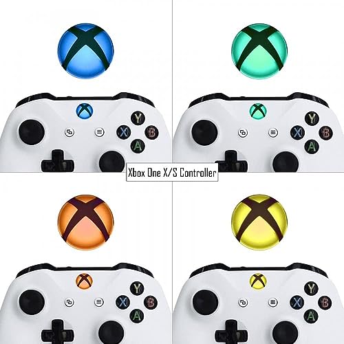 eXtremeRate Custom Home Guide Button LED Mod Stickers for Xbox Series X/S, Xbox One Elite V1/V2, Xbox One S/X, Xbox One Standard Controller with Tools Set - 40pcs in 8 Colors