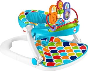 fisher-price baby portable baby chair,deluxe sit-me-up floor seat with removable toys and snack tray,happy hills