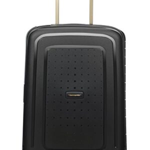 SAMSONITE S'Cure DLX Spinner 55, 2.9 KG Hand Luggage, 55 cm, 34 liters, Black (Black/Gold Deluscious)