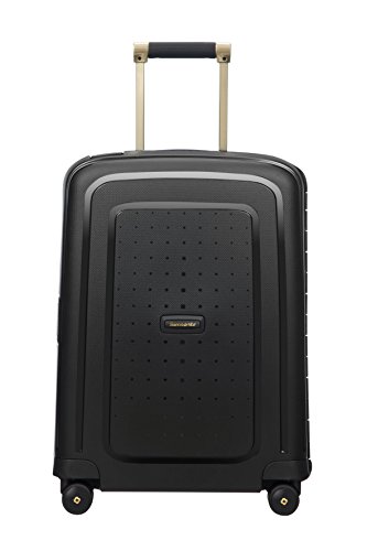 SAMSONITE S'Cure DLX Spinner 55, 2.9 KG Hand Luggage, 55 cm, 34 liters, Black (Black/Gold Deluscious)