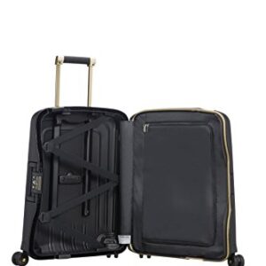 SAMSONITE S'Cure DLX Spinner 55, 2.9 KG Hand Luggage, 55 cm, 34 liters, Black (Black/Gold Deluscious)