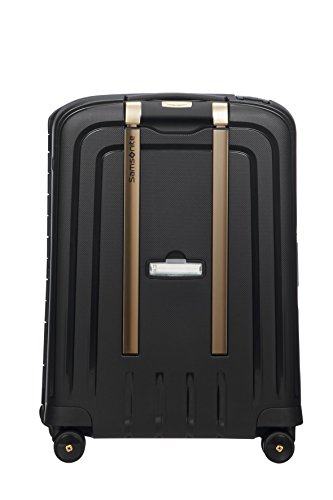 SAMSONITE S'Cure DLX Spinner 55, 2.9 KG Hand Luggage, 55 cm, 34 liters, Black (Black/Gold Deluscious)