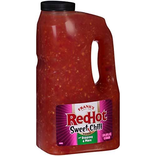 Frank's RedHot Sweet Chili Sauce, 0.5 gal - One Half Gallon Bulk Container of Sweet Chili Hot Sauce for Wings, Pizza, Sandwiches, Stir Fry, and More