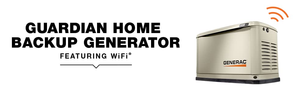 Generac 7043 22kW Air Cooled Guardian Series Home Standby Generator with 200-Amp Transfer Switch - Comprehensive Protection - Smart Controls - Versatile Power - Wi-Fi Connectivity - Real-Time Updates