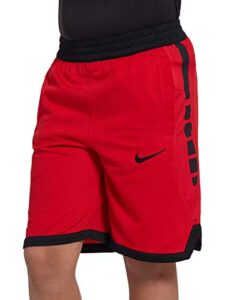 nike dri fit elite stripe short aq9473 657 red | black l