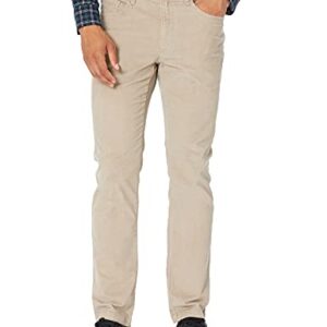 Goodthreads Men's Slim-Fit 5-Pocket Comfort Stretch Corduroy Pant, Light Khaki Brown, 34W x 31L