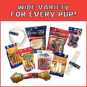 Pet Factory Twistedz American Beefhide 5" Twist Sticks Dog Chew Treats w/ Real Beef Meat Wrap - 20 Count/1 Pack