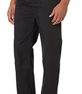 Amazon Essentials Men's Straight-Fit Wrinkle-Resistant Flat-Front Chino Pant, Black, 29W x 32L