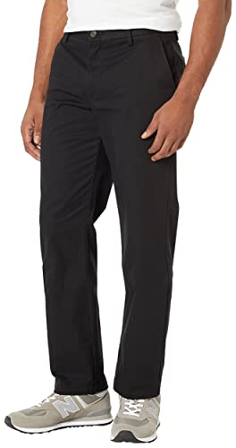 Amazon Essentials Men's Straight-Fit Wrinkle-Resistant Flat-Front Chino Pant, Black, 29W x 32L