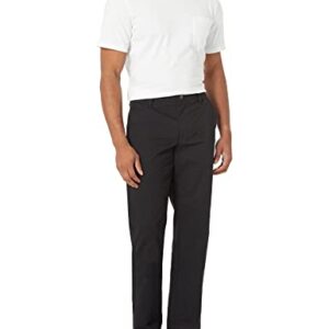 Amazon Essentials Men's Straight-Fit Wrinkle-Resistant Flat-Front Chino Pant, Black, 29W x 32L