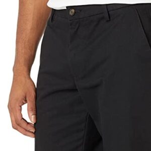 Amazon Essentials Men's Straight-Fit Wrinkle-Resistant Flat-Front Chino Pant, Black, 29W x 32L