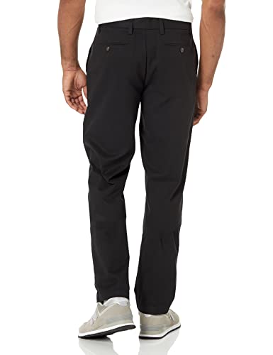 Amazon Essentials Men's Straight-Fit Wrinkle-Resistant Flat-Front Chino Pant, Black, 29W x 32L