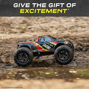 LAEGENDARY Remote Control Car, Hobby Grade RC Car 1:10 Scale Brushed Motor with Two Batteries, 4x4 Off-Road Waterproof RC Truck, Fast RC Cars for Adults, RC Cars, Remote Control Truck, Gifts for Kids