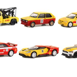 Greenlight 41125 Shell Oil Special Edition Series 1 Complete Set of Six (6) Diecast Models 1:64 Scale