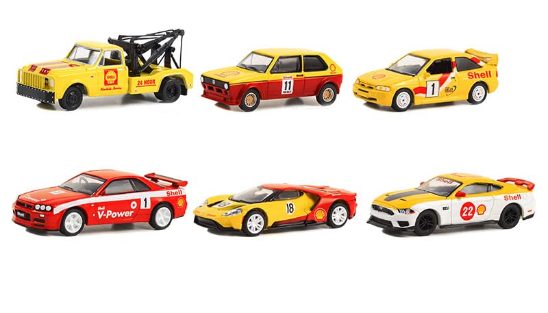 Greenlight 41125 Shell Oil Special Edition Series 1 Complete Set of Six (6) Diecast Models 1:64 Scale