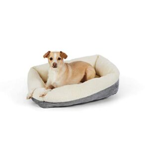 amazon basics 24-inch self warming pet bed for cat or dog, rectangle, grey, 24"l x 7"w x 20"h