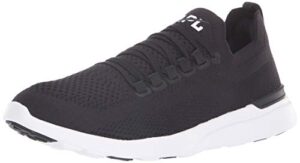 apl: athletic propulsion labs women's techloom breeze sneakers, black/black/white, 7 medium us