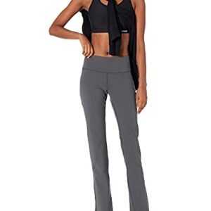 Amazon Essentials Women's Studio Sculpt Slim Bootcut Pant (Available in Plus Size), Charcoal Heather, Large