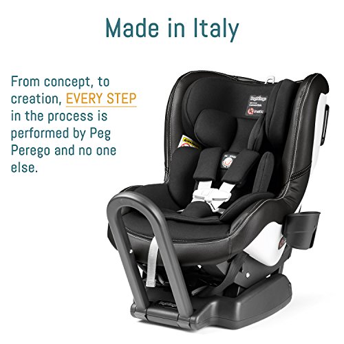 Peg Perego Primo Viaggio Convertible Kinetic - Reversible Car Seat - Rear Facing for Children 5 to 45 lbs and Forward Facing for Children 22 to 65 lbs - Made in Italy - Licorice (Black)