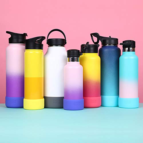 bottlebottle Rounded Bottom Protective Silicone Sleeve for 32 and 40oz Wide Mouth Water Bottle, BPA Free Anti-Slip Bottom Cover, Portable Travel Pet Bowl for Dog Cat Food Water Feeding