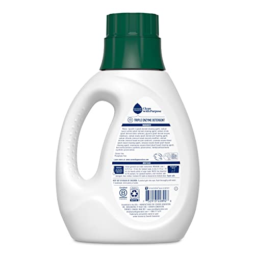 Seventh Generation Concentrated Laundry Detergent Liquid Free & Clear Fragrance Free 40 oz