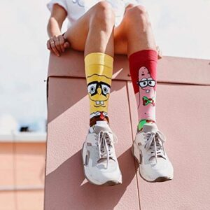 Cool Socks Nickelodeon Cartoon Mr. Krabs, Funny Crew, Men's Women's, Fun Prints