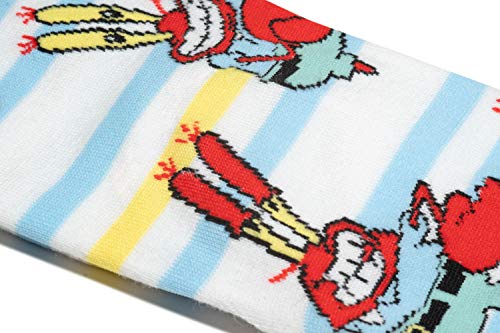 Cool Socks Nickelodeon Cartoon Mr. Krabs, Funny Crew, Men's Women's, Fun Prints