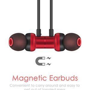 PALOVUE Lightning Headphones Magnetic in-Ear Earphones MFi Certified Earbuds with Mic Controller Compatible iPhone 14 13 12 11 Pro Max iPhone X XS Max XR iPhone 8 P iPhone 7 P EarflowPlus Metallic Red