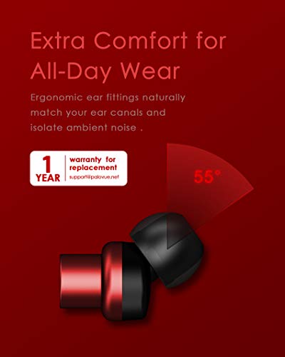 PALOVUE Lightning Headphones Magnetic in-Ear Earphones MFi Certified Earbuds with Mic Controller Compatible iPhone 14 13 12 11 Pro Max iPhone X XS Max XR iPhone 8 P iPhone 7 P EarflowPlus Metallic Red