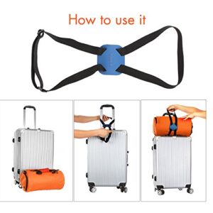 VVILL Bag Bungee, Luggage Straps Suitcase Adjustable Belt - Lightweight and Durable Travel Bag Accessories (Blue)