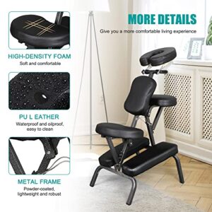 Nova Microdermabrasion Portable Massage Chair Foldable Tattoo Therapy 4 Inches Thickness Sponge Face Cradle Spa Salon Chair