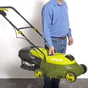 Sun Joe MJ401C-PRO 14-Inch 28-Volt Cordless Push Lawn Mower, w/Rear Discharge Chute, Pro Version